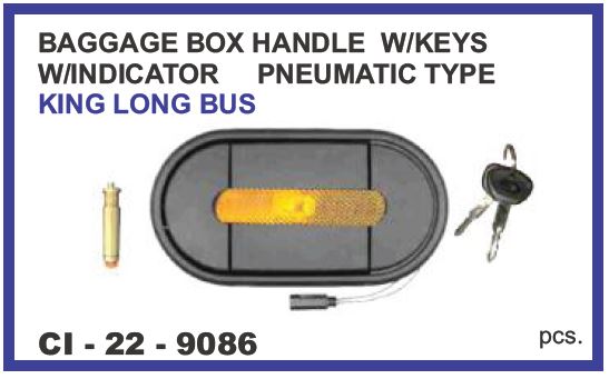 Buy BAGGAGE BOX HANDLE W/INDICATOR W/KEYS PNEUMATIC TYPE KING LONG BUS ...